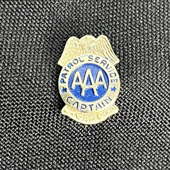 Aaa | Accessories | Vintage Blue Silver Aaa Patrol Service Captain Pin ...